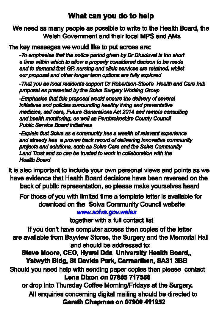 Solva Surgery | Solva Community Council